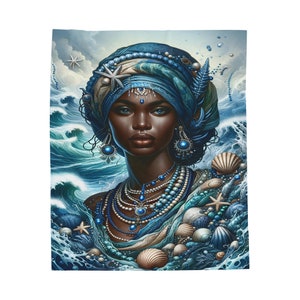 Blanket - Yemaya | Orisha Gift | Regla De Ocha | Santeria | African ...