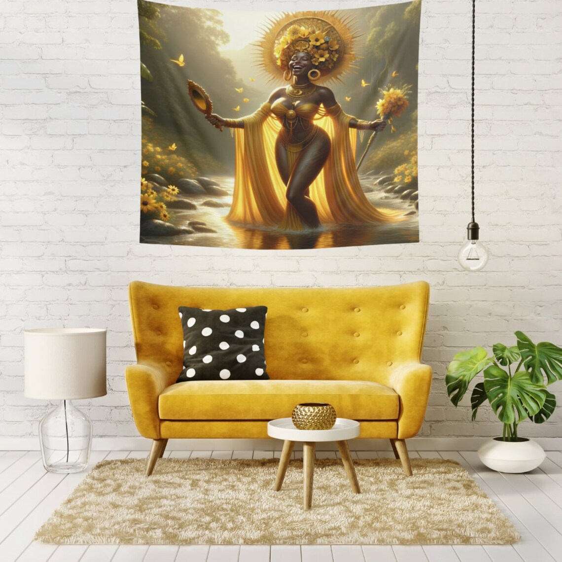 Tapestry - Oshun | Panel De Trono | Regla De Ocha | Home Decor Wall Art ...