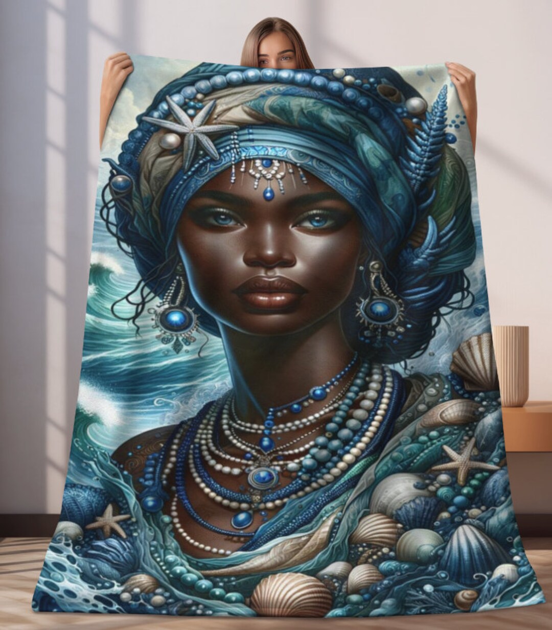 Blanket - Yemaya | Orisha Gift | Regla De Ocha | Santeria | African ...