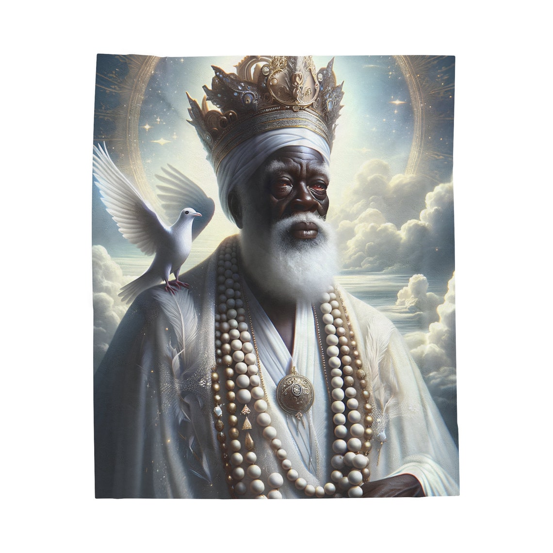 Blanket - Obatala | Regla De Ocha | Santeria | African Deity | Yoruba ...
