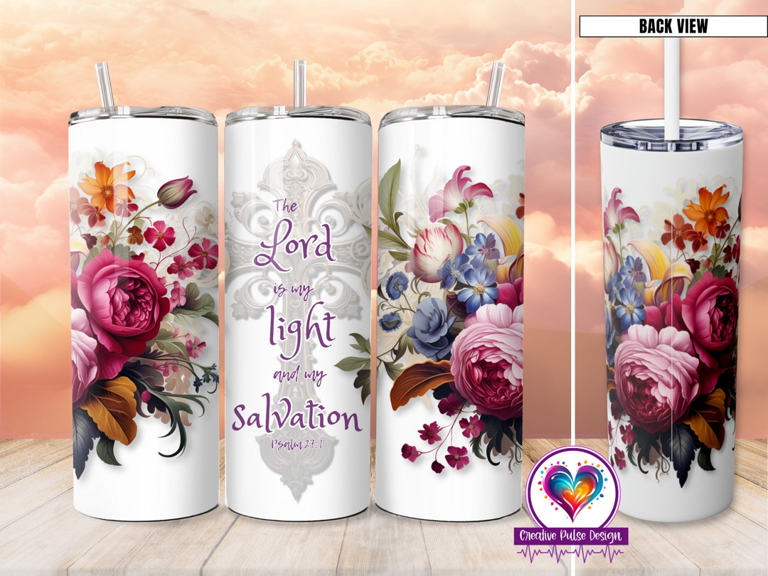 Bible Verse Tumbler Sublimation, 20oz Skinny, Christian Quotes ...