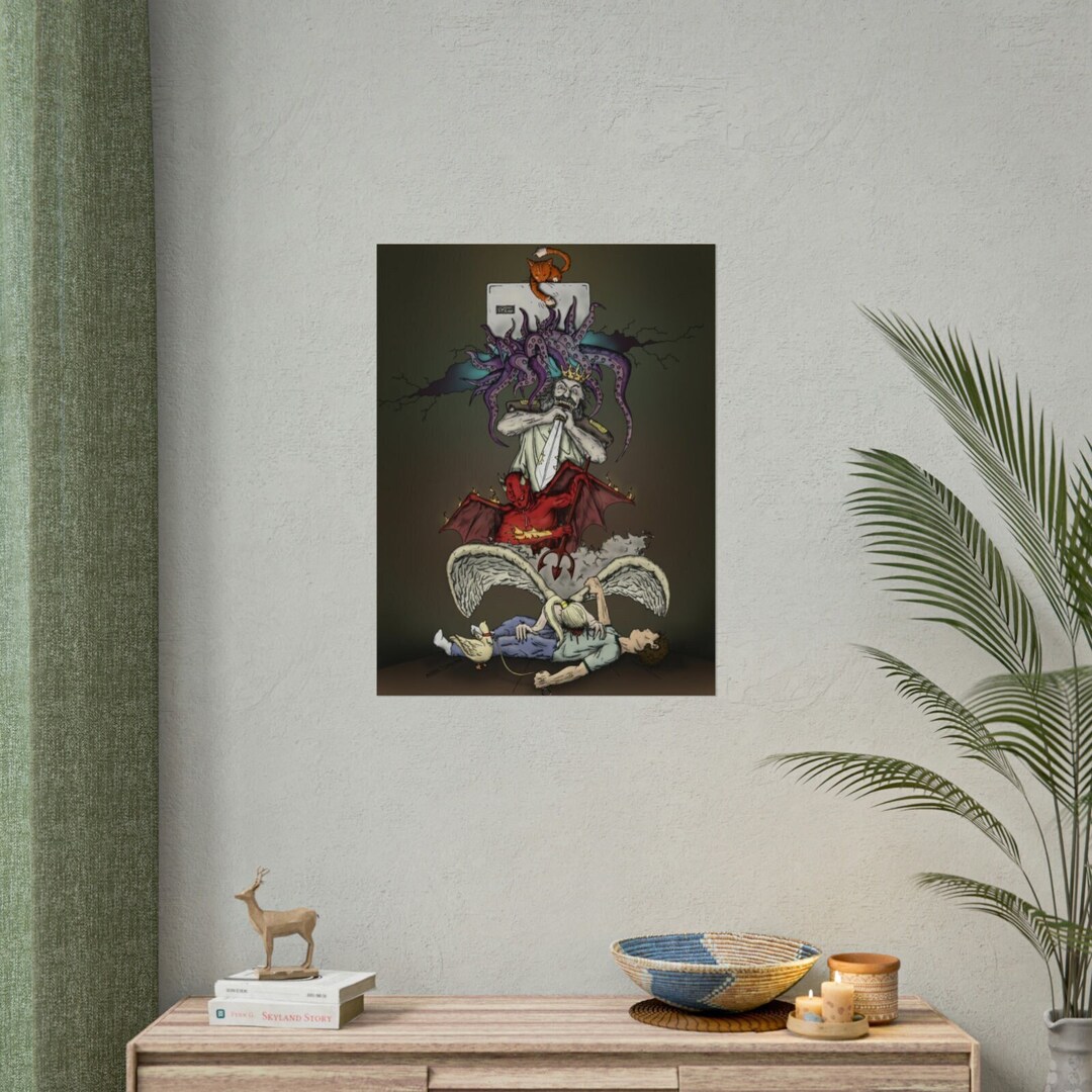 The Cosmic Food Chain Poster Print Original Digital Painting, Hand ...