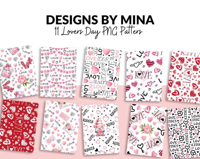 Valentines Digital Paper Bundle, Instant Download Paper Bundle ...