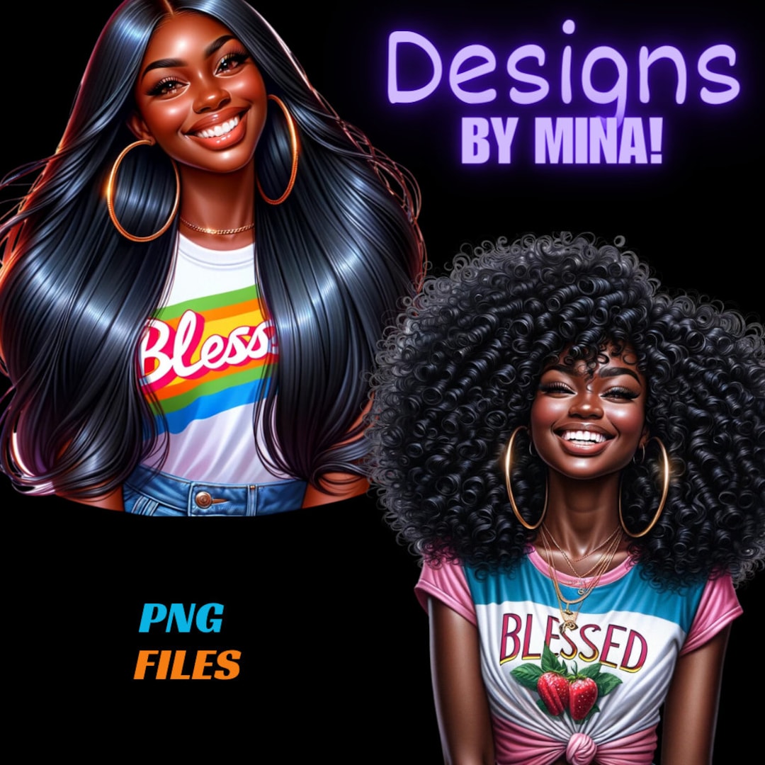 BLESSED African-american Poster Pack, Dall-e3 & Chatgp, Black Queens ...