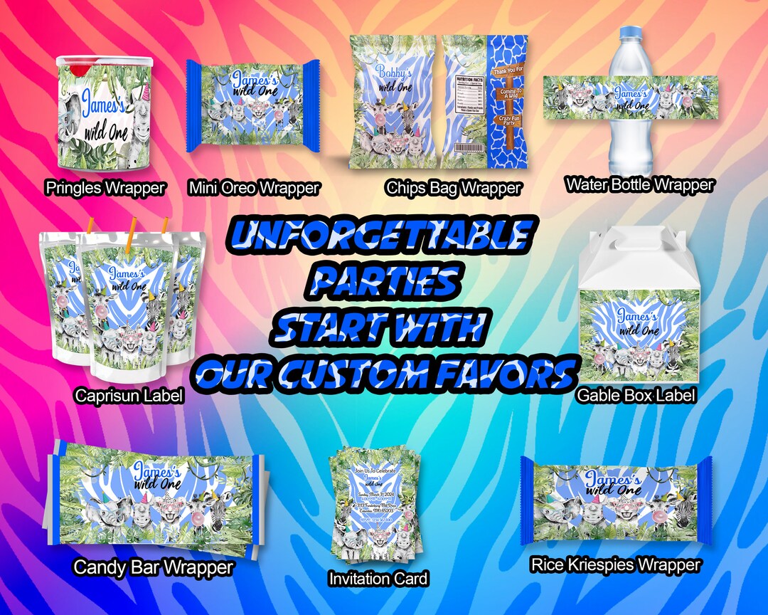 WILD ONE Party Kit Custom Party Theme Personalized Party - Etsy