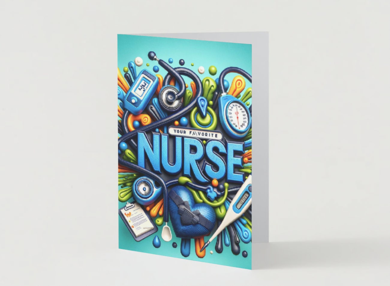 Your Favorite Nurse Card Bundle Nurse Appreciation Card, Nurse Grad ...