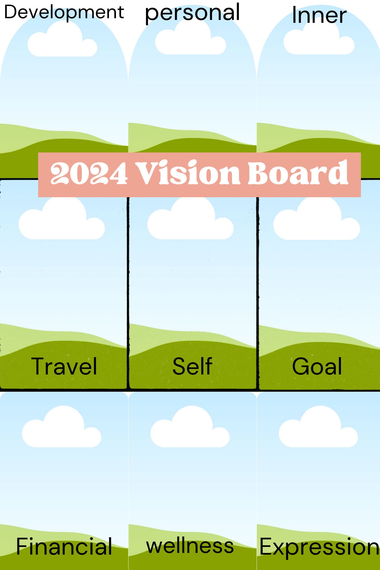 DIY Vision Board Template - Etsy