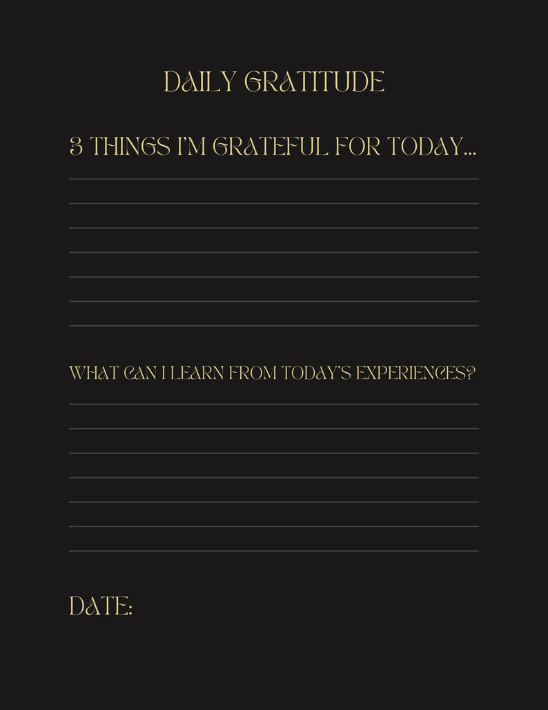 365 Days of Gratitude Journal - Printable Daily Reflection Diary ...