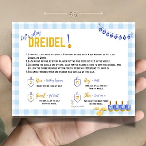 Dreidel Game Rules Printable, Instant Download PDF, Hanukkah Family ...