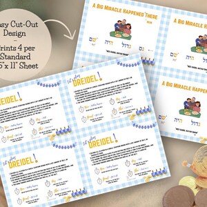 Dreidel Game Rules Printable, Instant Download PDF, Hanukkah Family ...