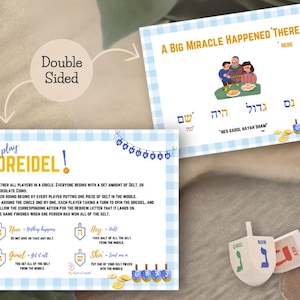 Dreidel Game Rules Printable, Instant Download PDF, Hanukkah Family ...