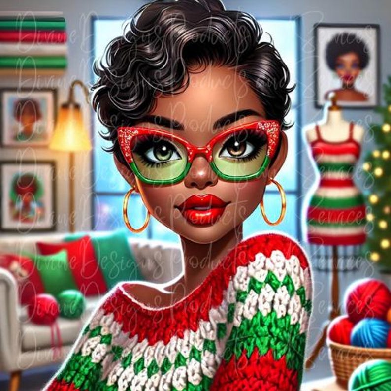 Christmas Sweater Series ~ Digital Doll Notebook Cover - Etsy