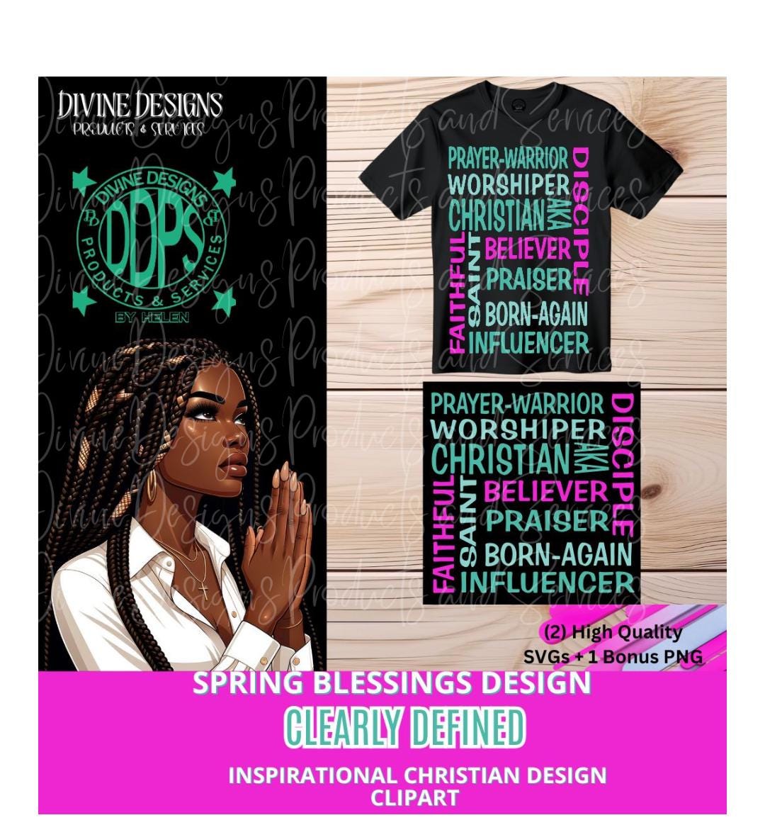 Proud Christian Digital PNG File, Inspirational Faith Based Design ...