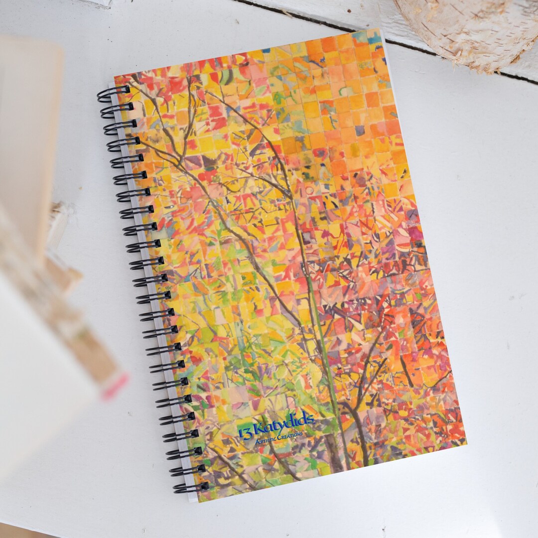 Autumn Leaves Optical Illusion Journal: Artistic Notebook Design From ...