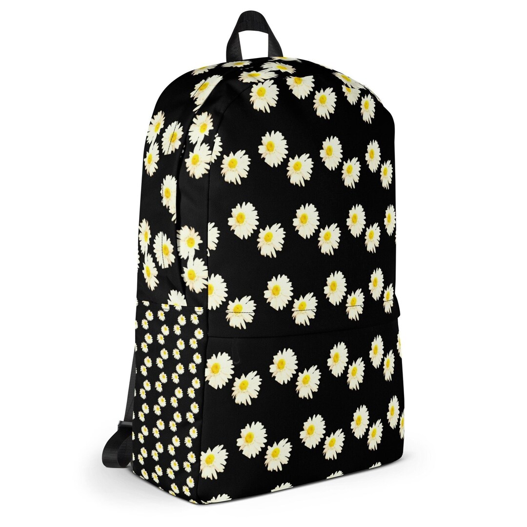Wildflower Durable Backpack Daisy Floral Pattern Design From Artist ...