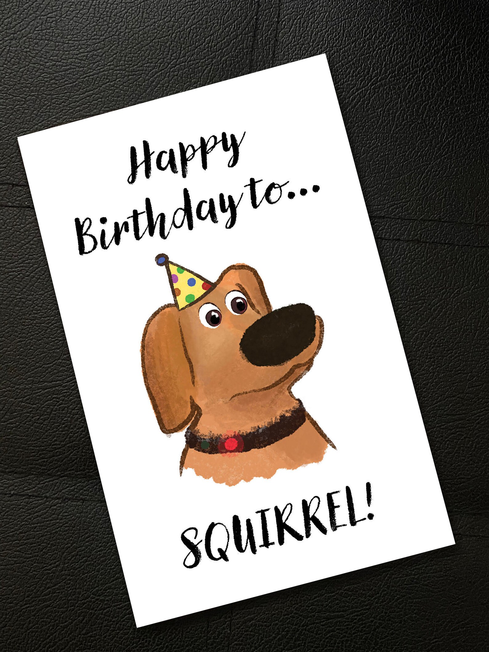Dug the Dog Printable Birthday Card - Etsy
