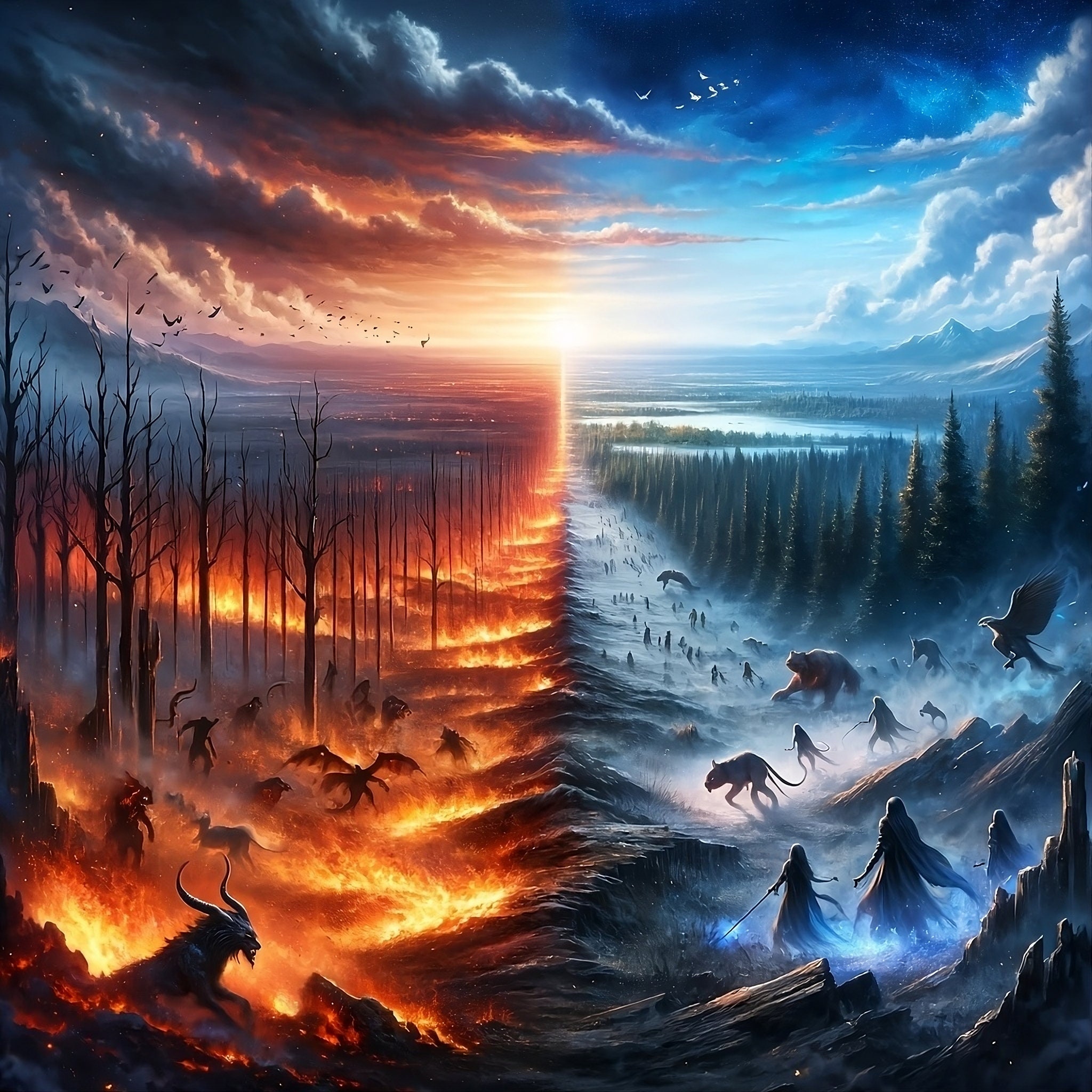 Battles of Light and Dark - Etsy
