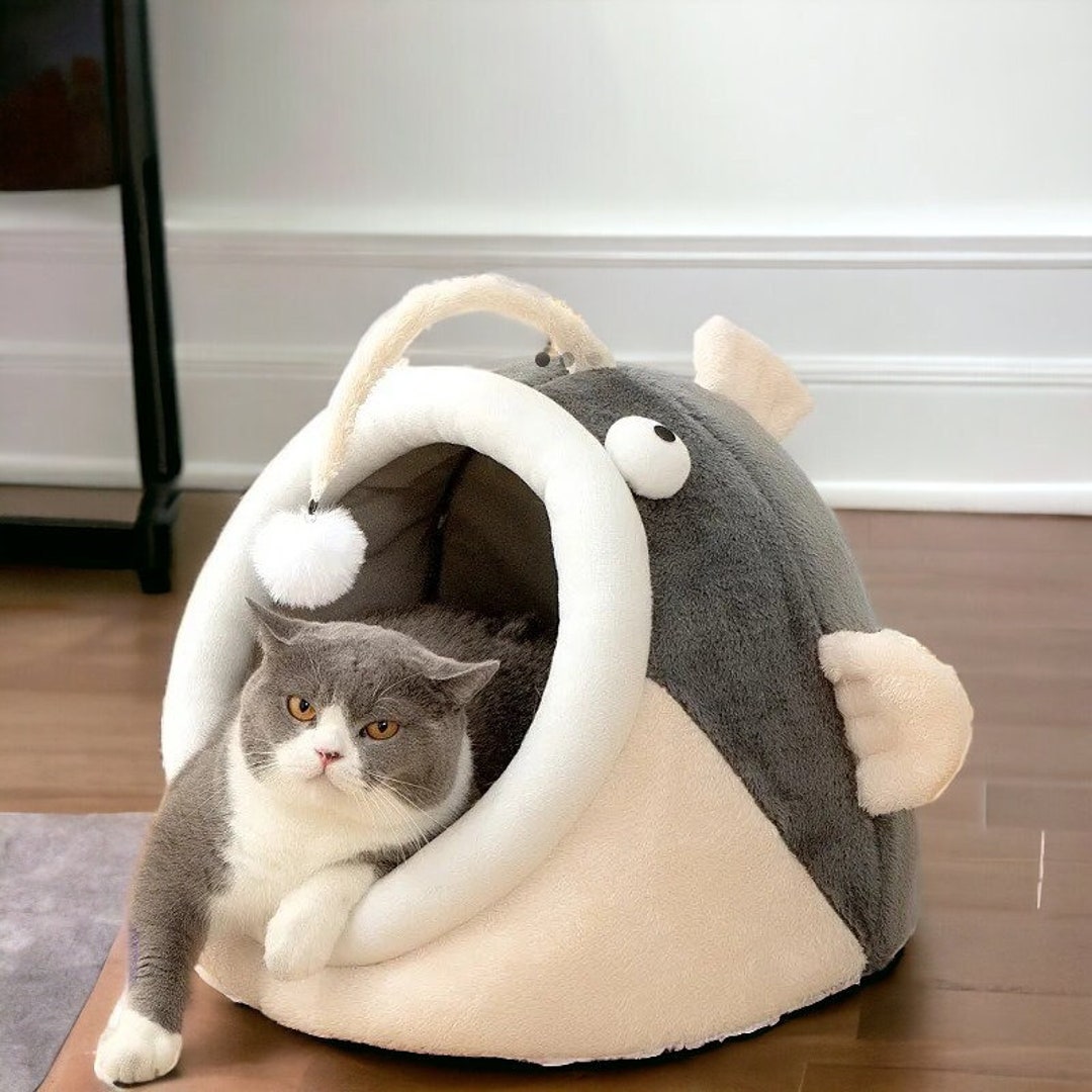 Lantern Fish Cat Bed,,cat Cave,cat Furniture,pet Bed,cat Bed,large Cats ...