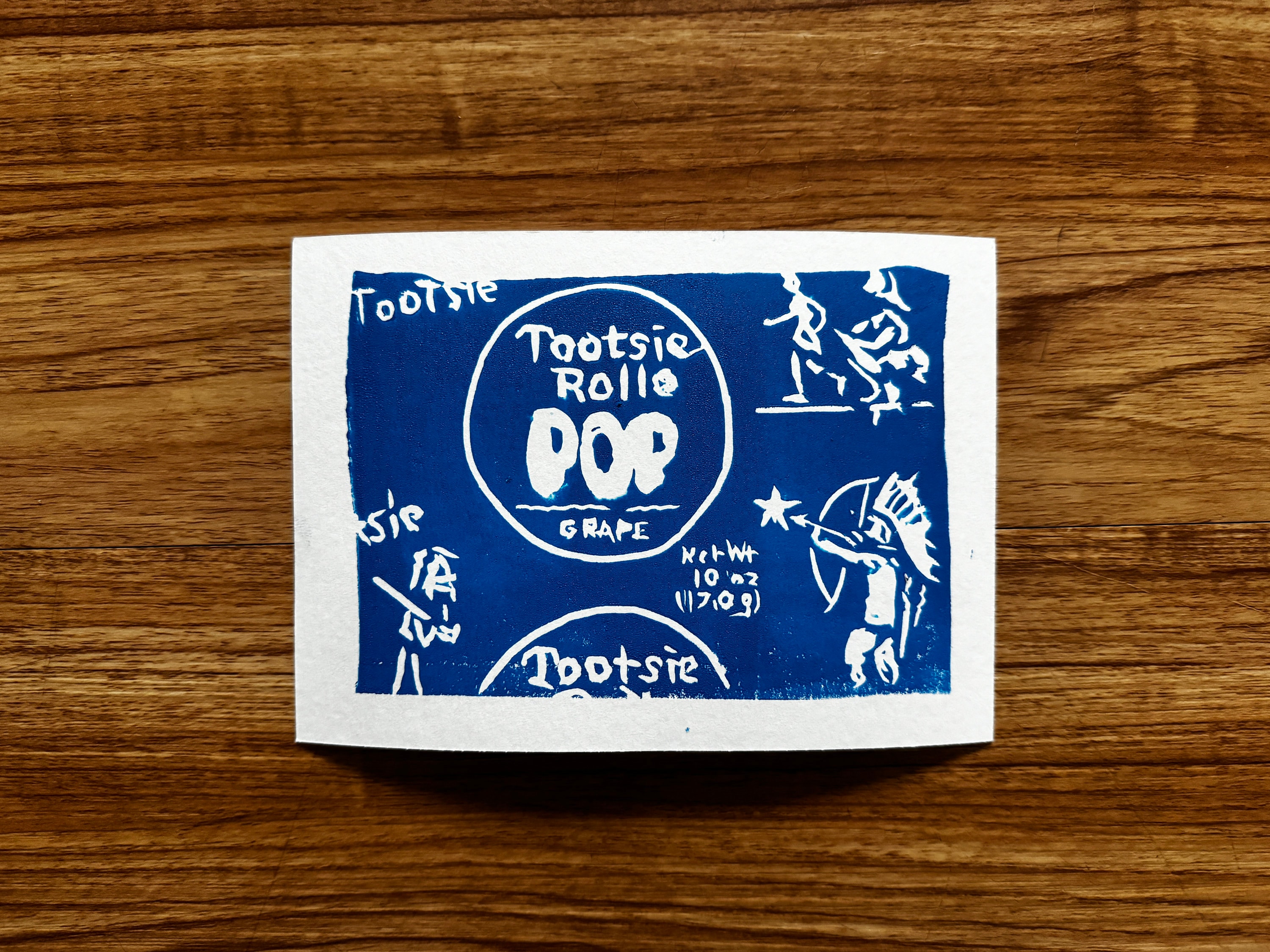 Tootsie Pop Wrapper Linocut Mini Print (V.1) - Etsy