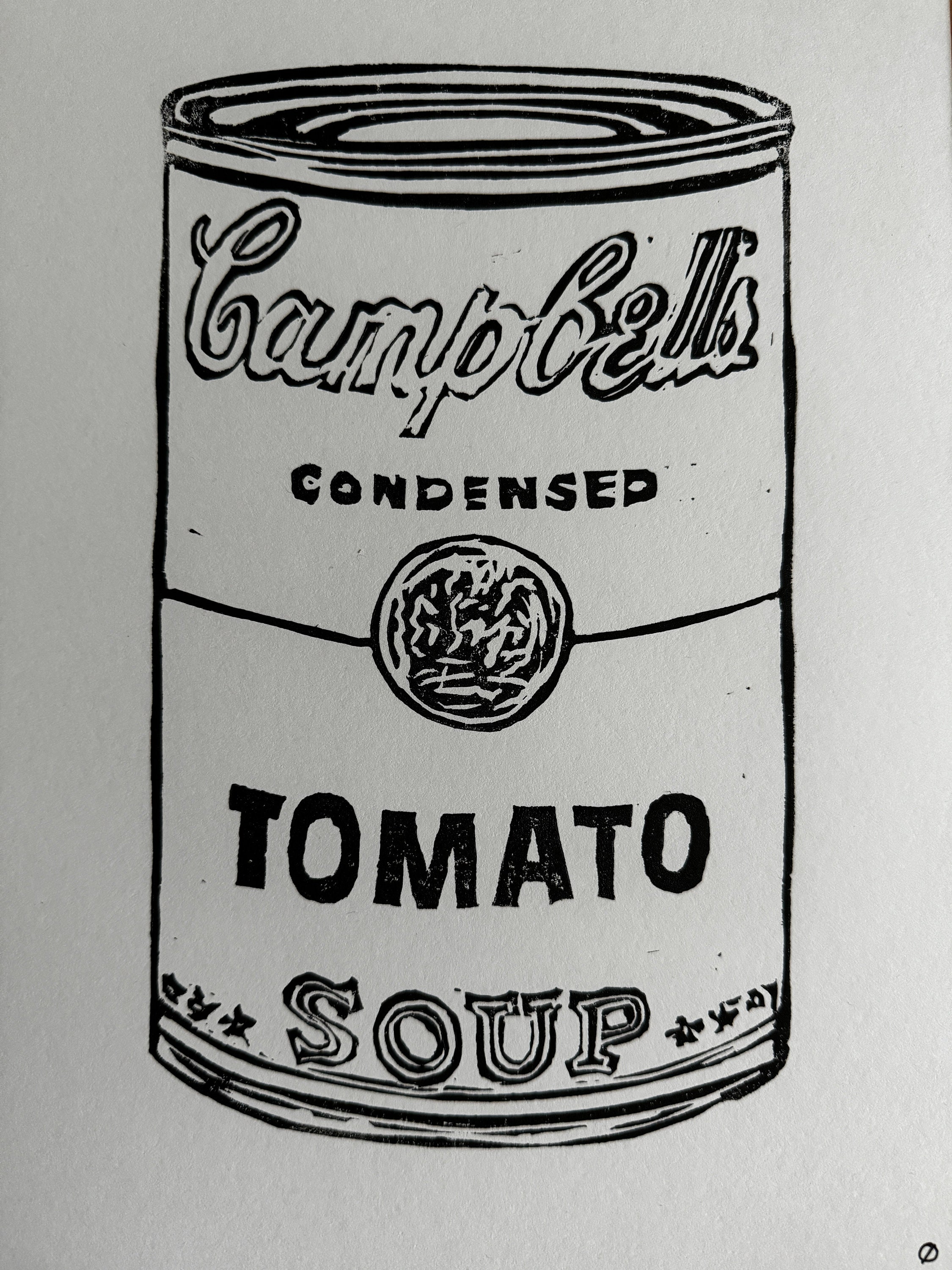 Soup Can Linocut Print - Etsy