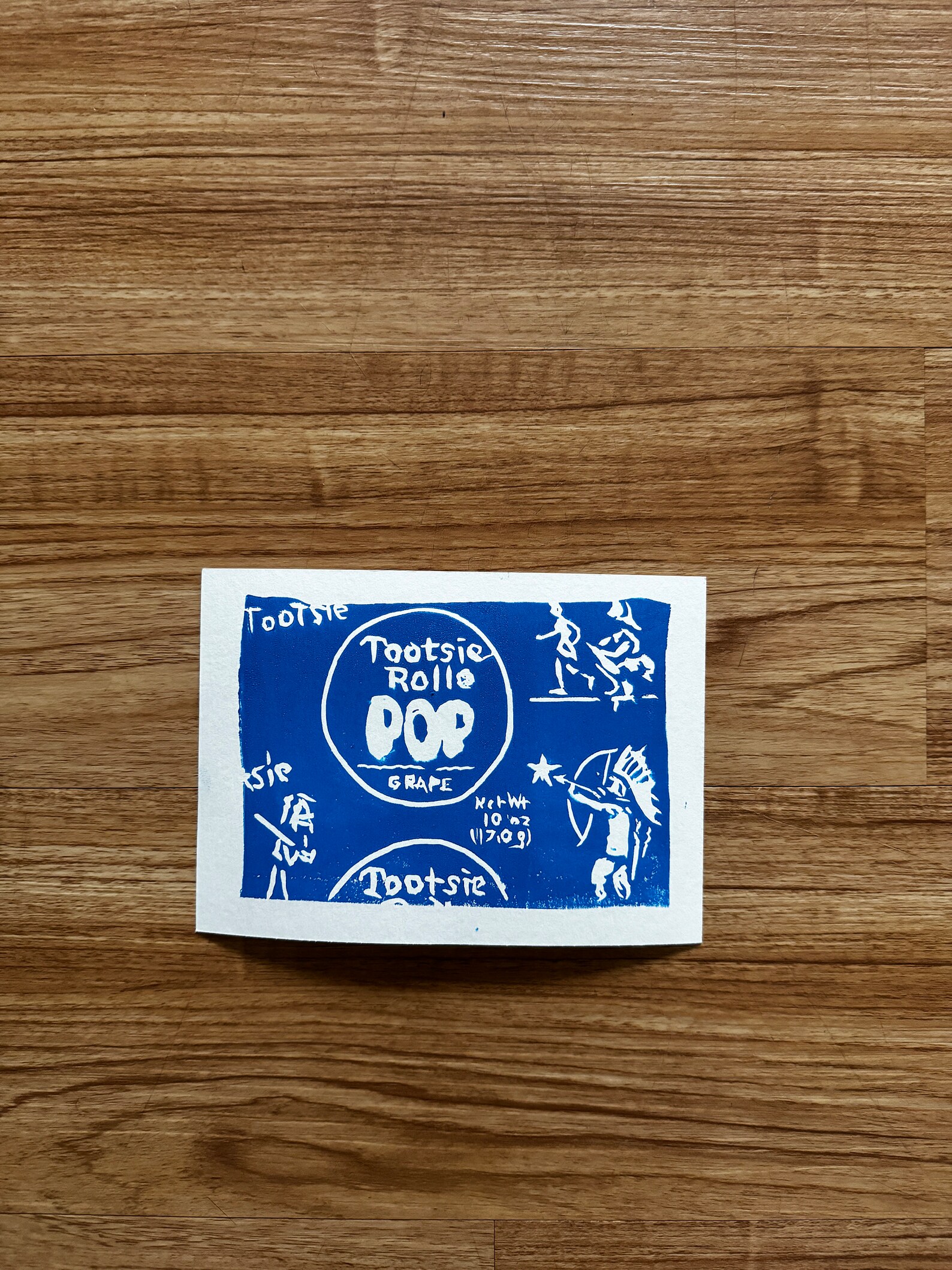 Tootsie Pop Wrapper Linocut Mini Print (V.1) - Etsy
