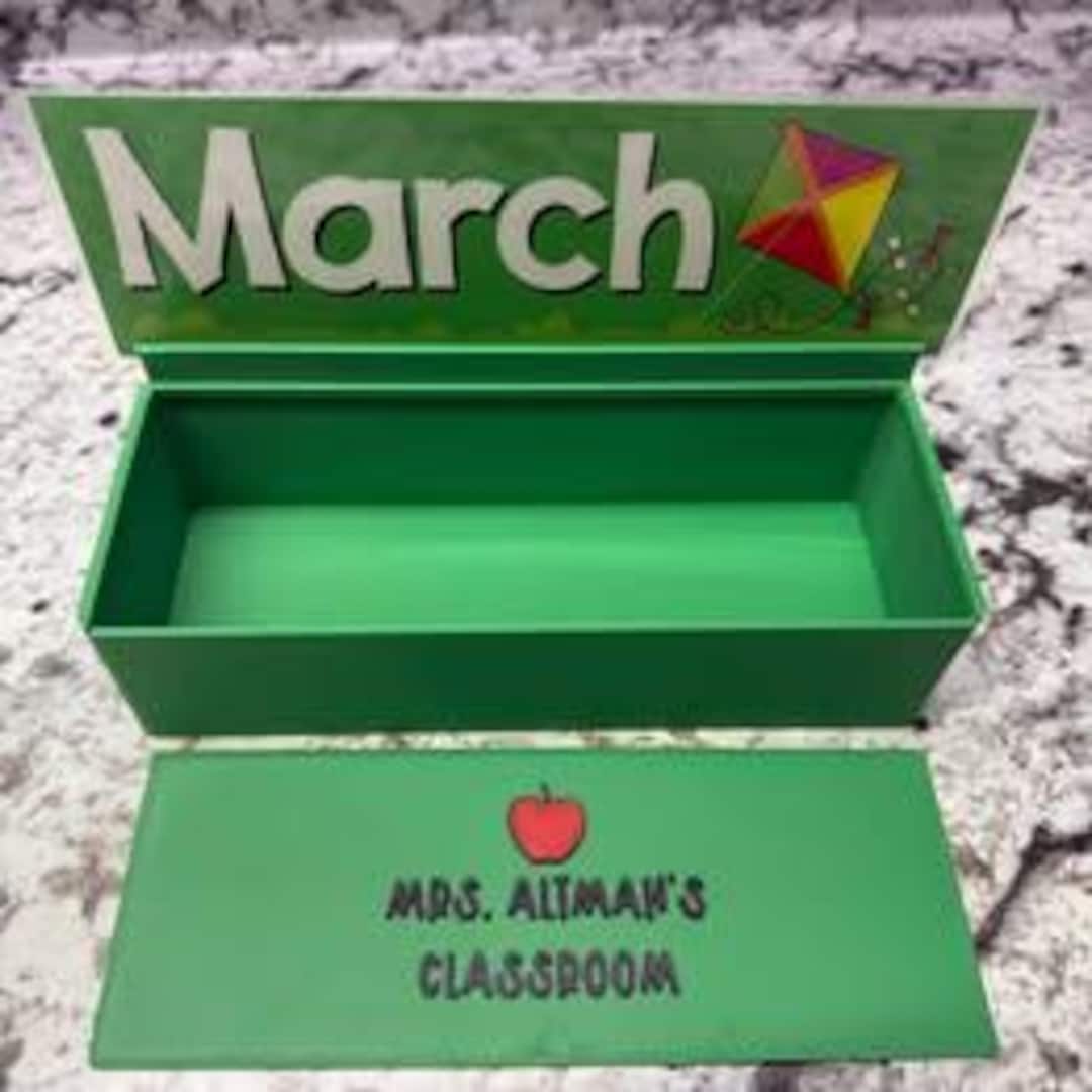 Pencil Box & Name Plate Holder - Etsy