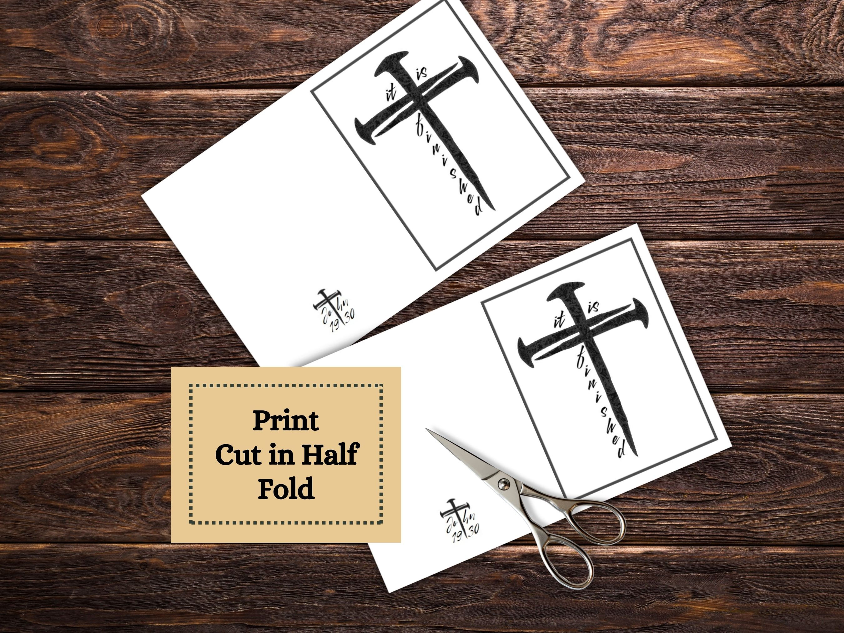 It is Finished Easter Card, Resurrection Printable - Etsy