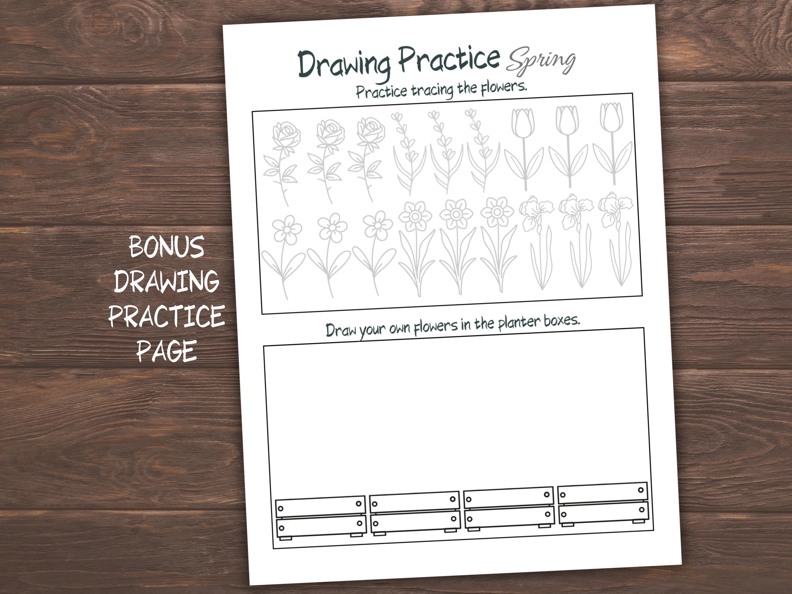 Spring Find It Coloring Printable, Drawing and Coloring Flowers, Spring ...