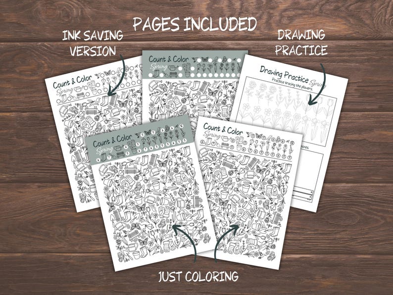 Spring Find It Coloring Printable, Drawing and Coloring Flowers, Spring ...
