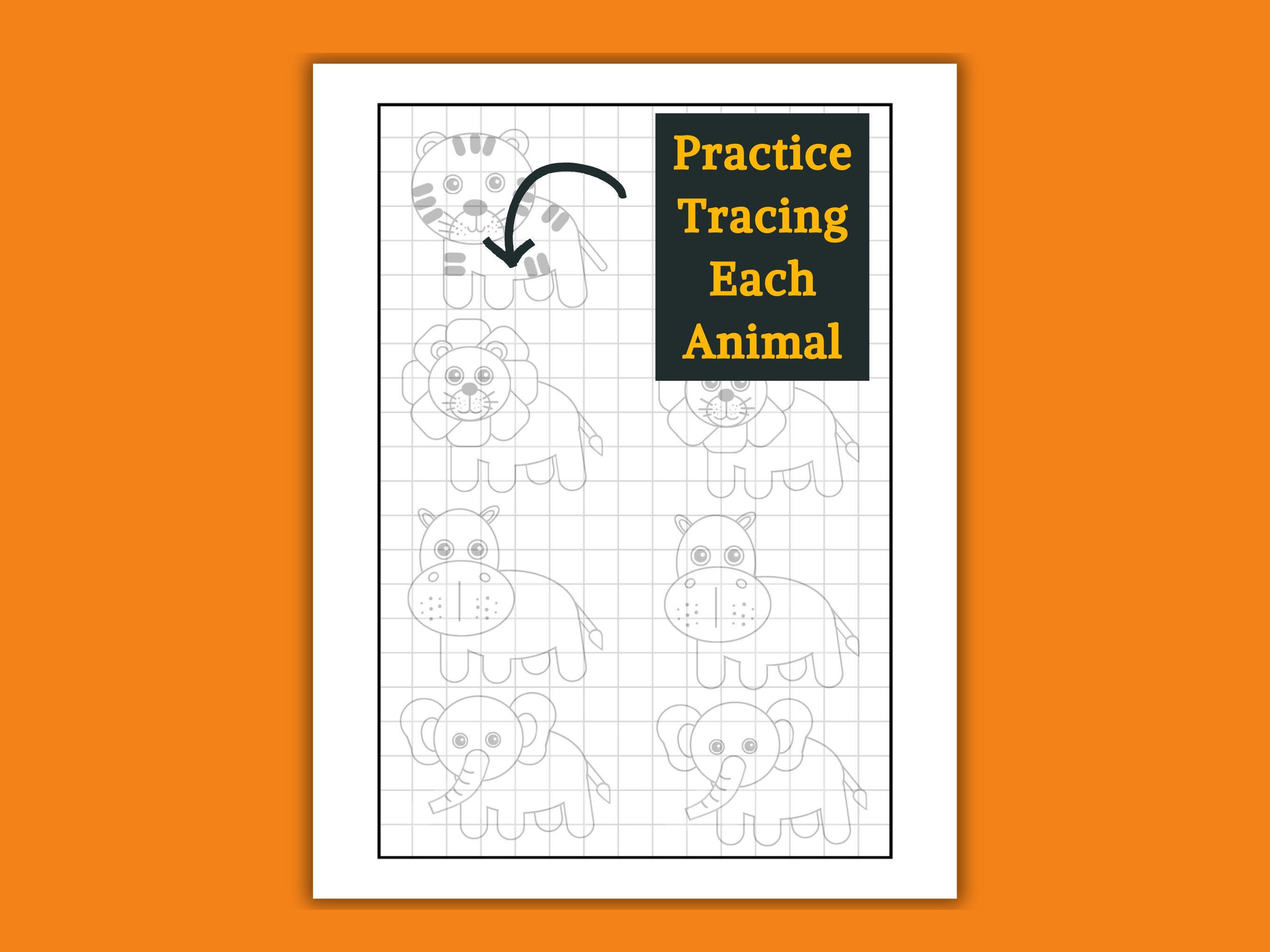 How to Draw Animals Tutorial for Kids. Step by Step Drawing Worksheets ...