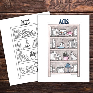 Bible Reading Tracker Bundle for the New Testament, Coloring Bible ...