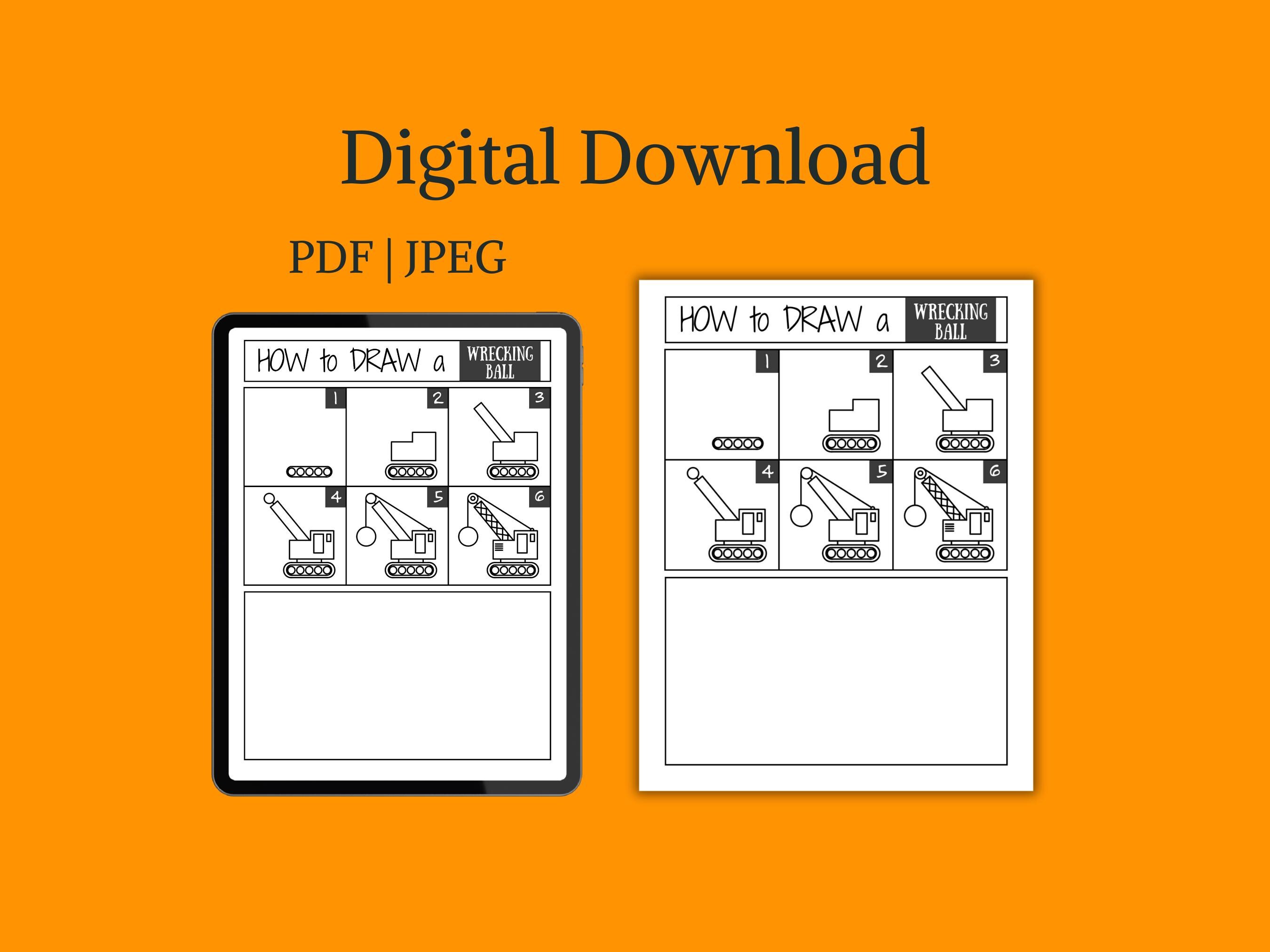 How to Draw Construction Trucks Worksheets. Step by Step Kids Drawing ...