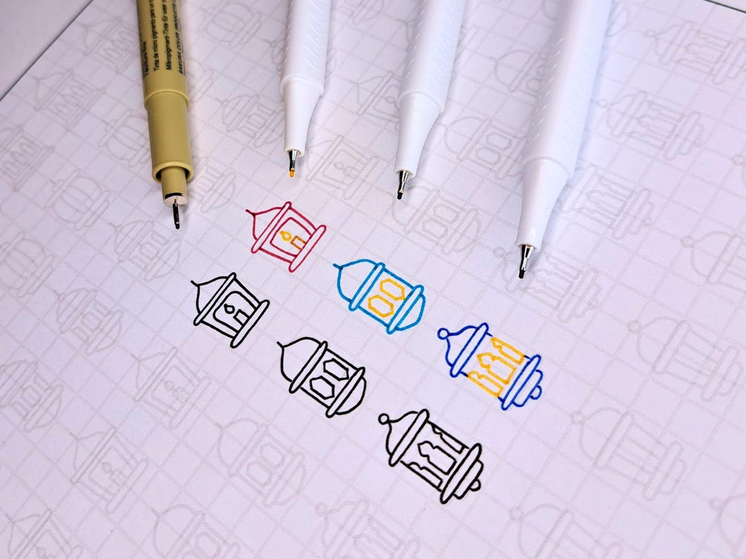 Lantern Doodle Practice Sheets, Learn to Draw Lanterns, Lantern ...