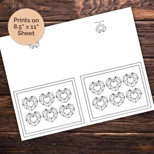 Valentine's Day Coloring Card Printable Bundle, Color Your Own Gem ...