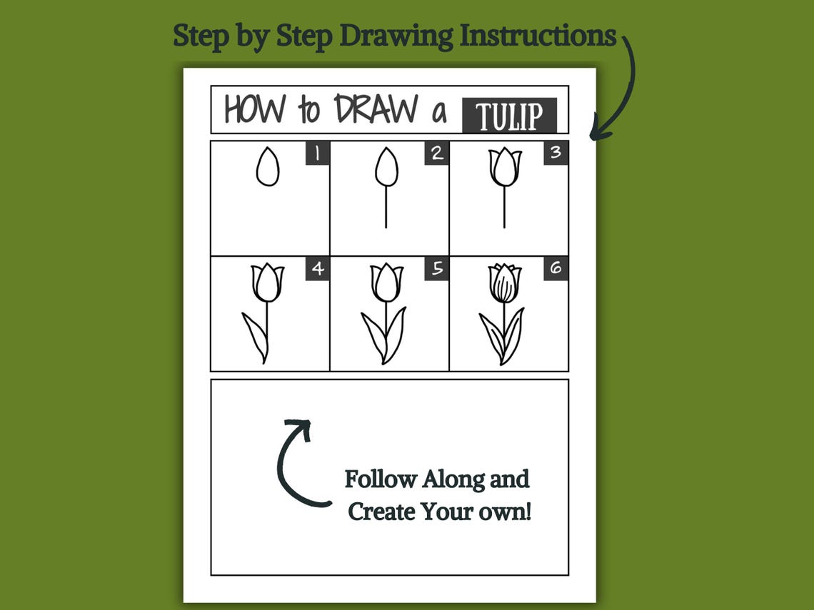 How to Draw Flowers Worksheets. Step by Step Kids Drawing. Trace a Rose ...