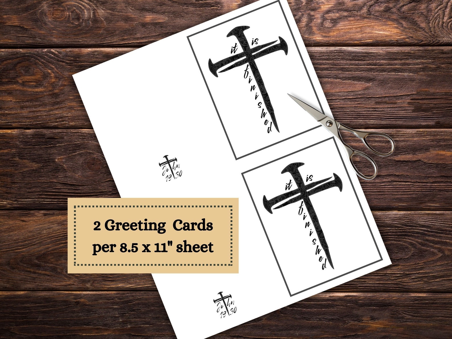It is Finished Easter Card, Resurrection Printable - Etsy