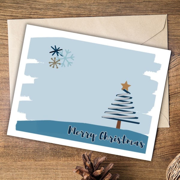 Blue Christmas Cards - Etsy