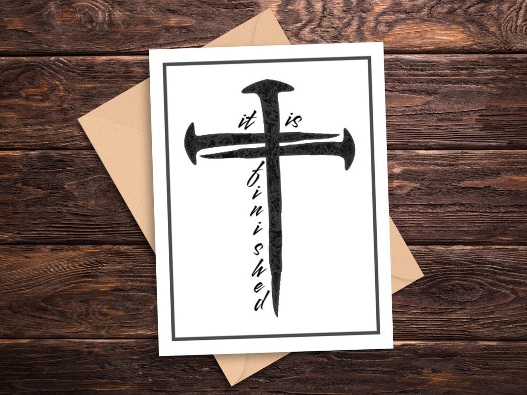 It is Finished Easter Card, Resurrection Printable - Etsy UK