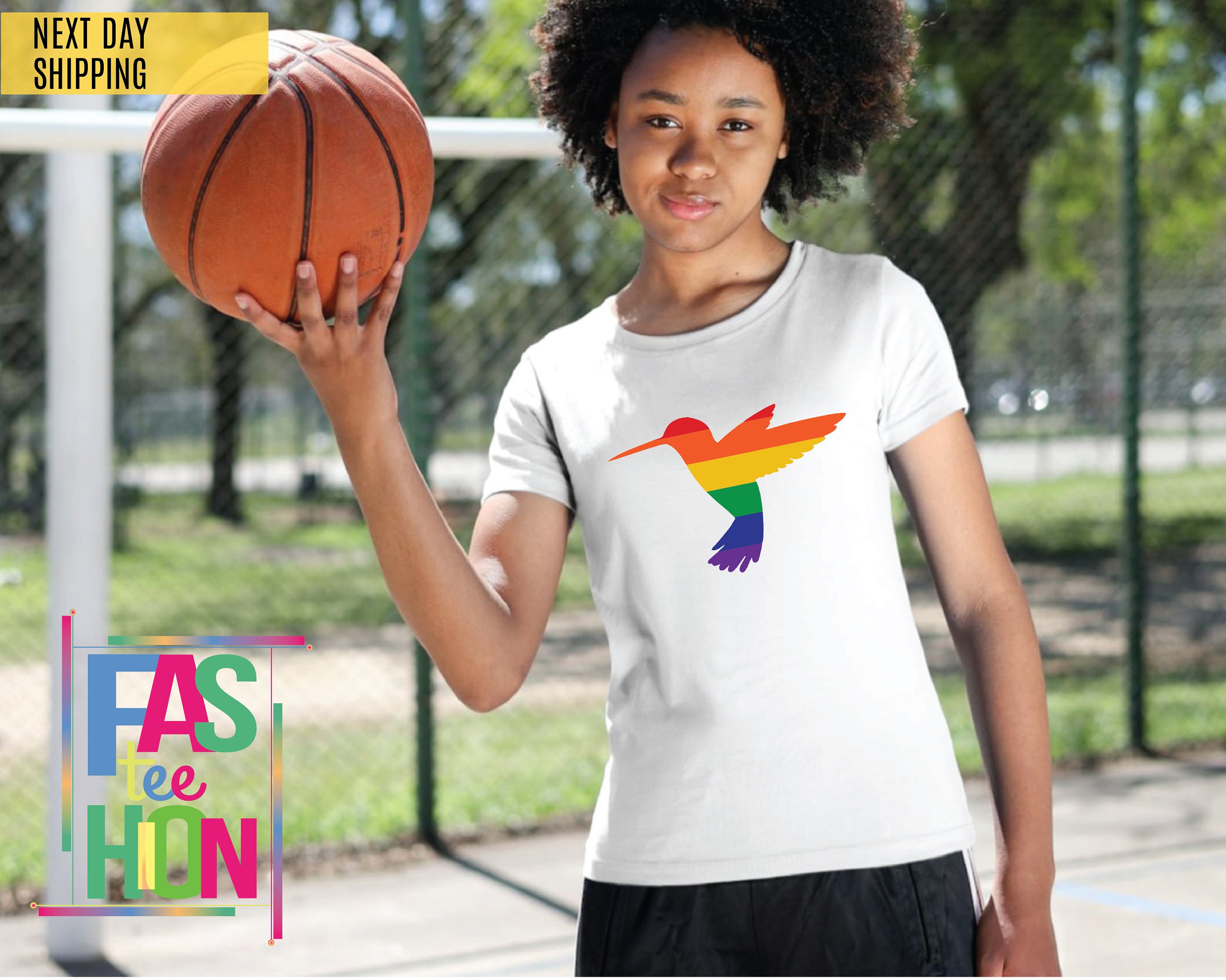 Hummingbird Pride Shirt, Hummingbird Polygon Lesbian Shirt, Gift for ...