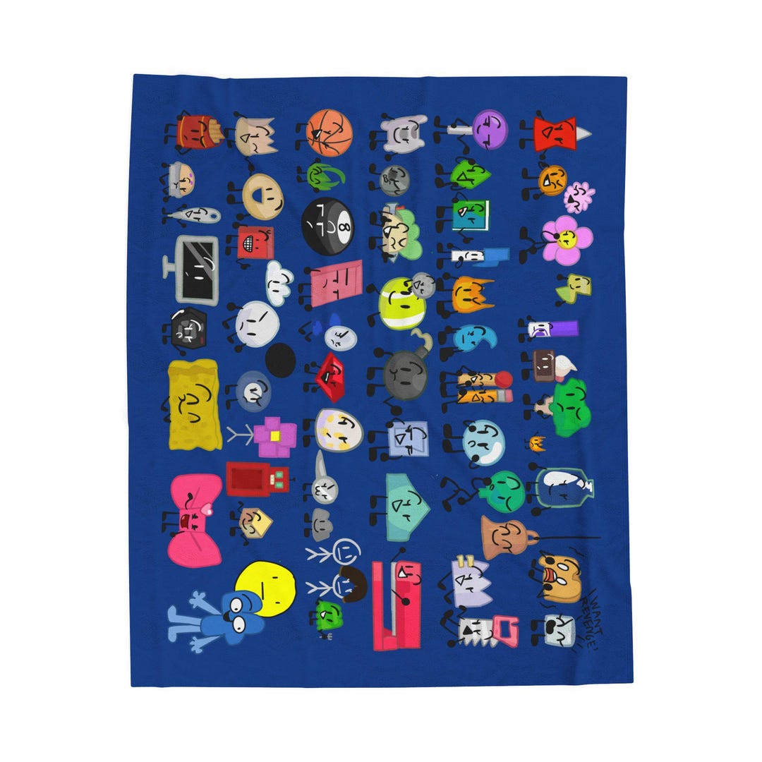 BFDI Velveteen Plush Blanket - Cozy Cartoon Lap Blanket |cute Gift for ...