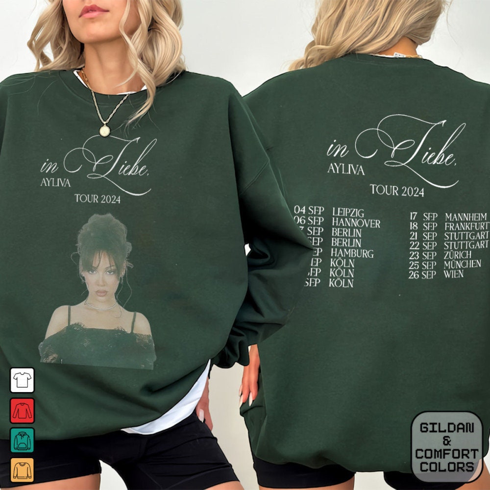 Ayliva In Liebe Tour 2024 White T-Shirt Gift Fans Music, Ayliva Tour ...