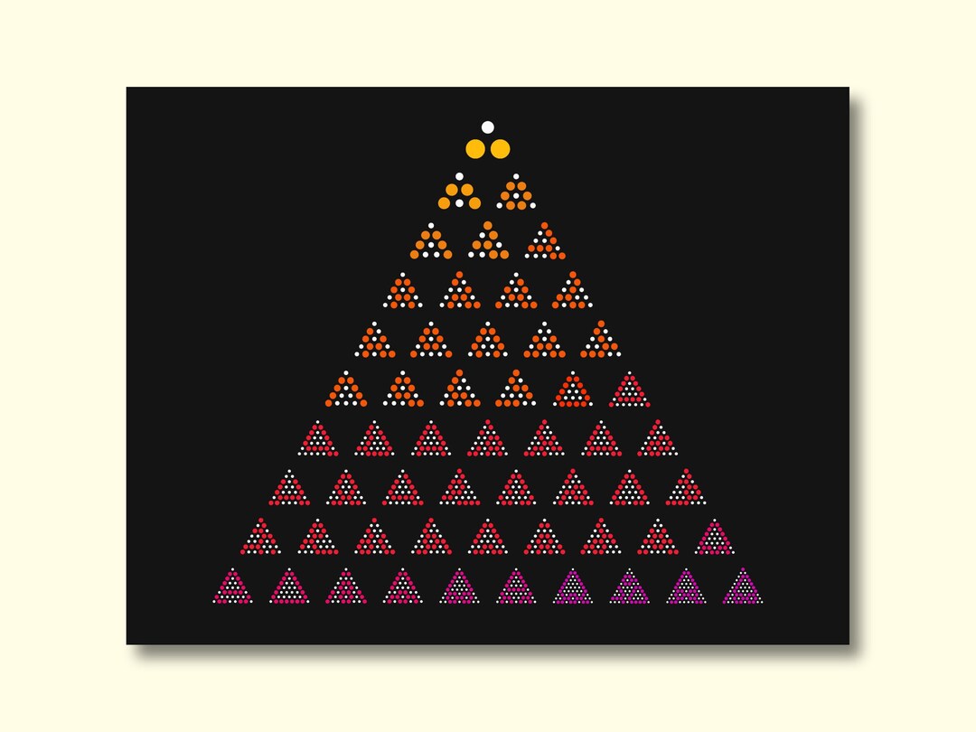 No Triangles - Warm Colors Dark (16"x12"/8"x6" Math Poster) - Etsy