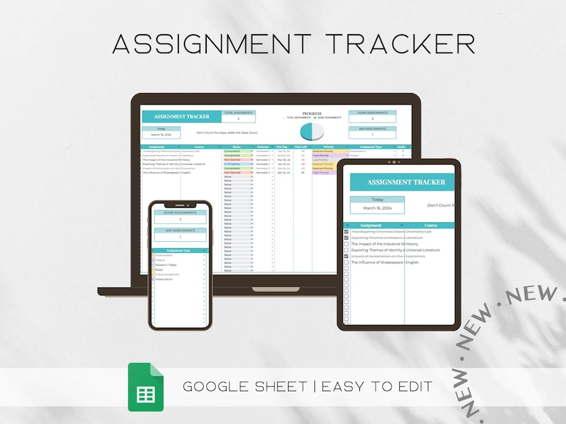 Assignment Tracker | Student Exam Planner | Semester Yearly Journal ...