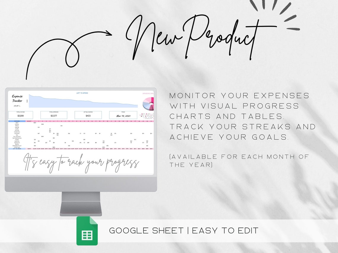 Google Sheets Budget Template, Yearly and Monthly | Annual Budget ...
