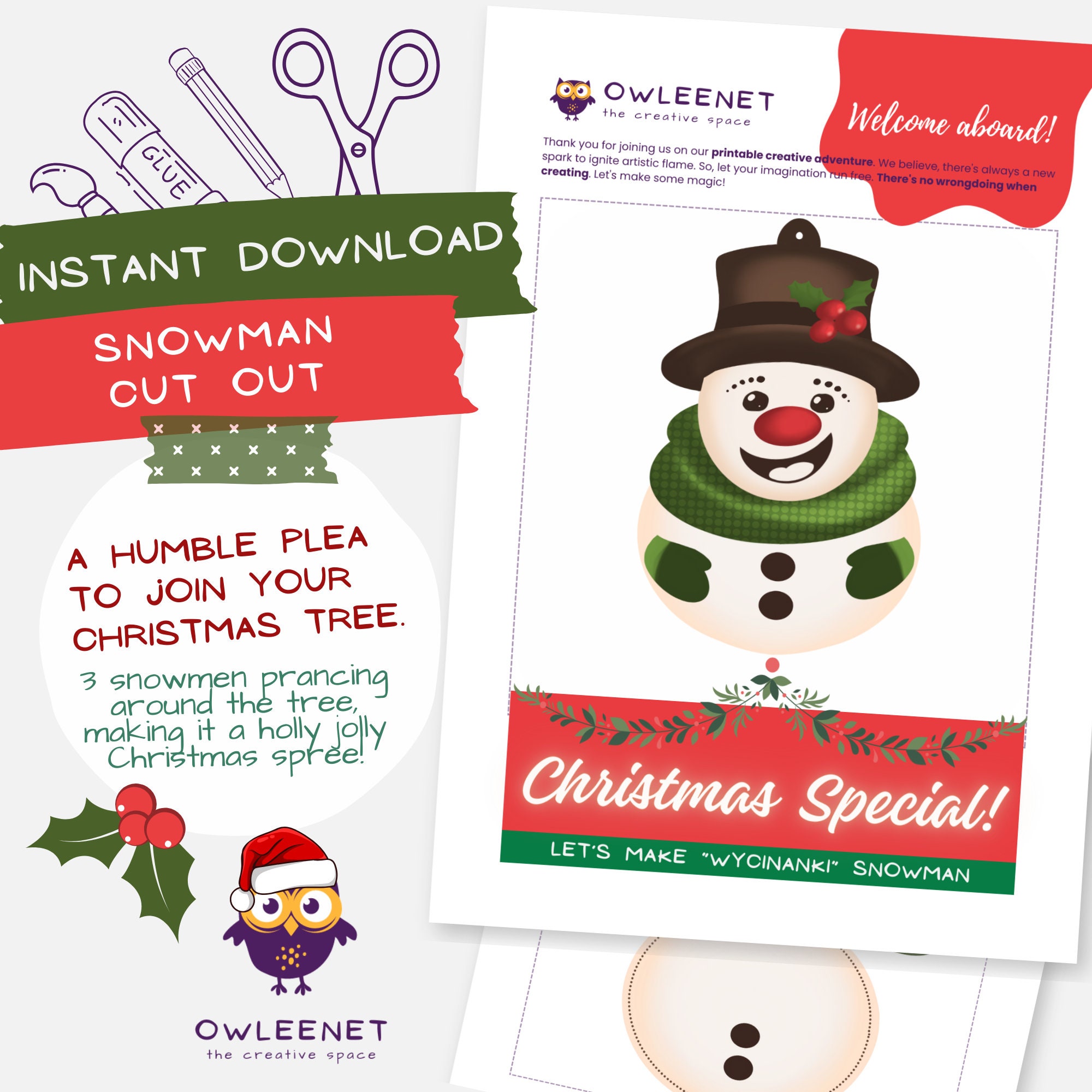 Christmas Game Paper Craft for Kids Printable Educational Art - Etsy