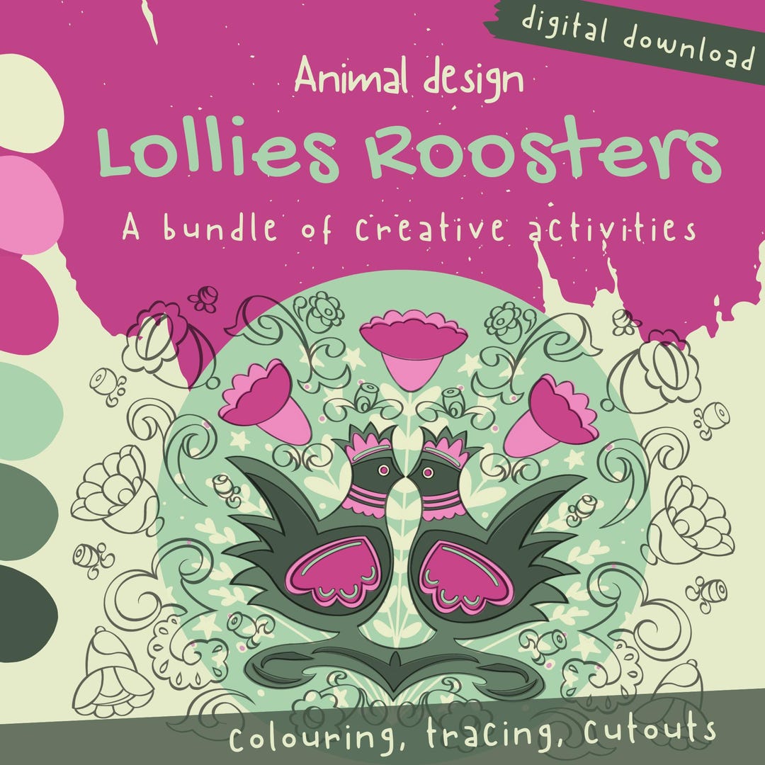 Colouring Pages for Adults PDF, Tracing Outlines, Digital Colouring PNG ...