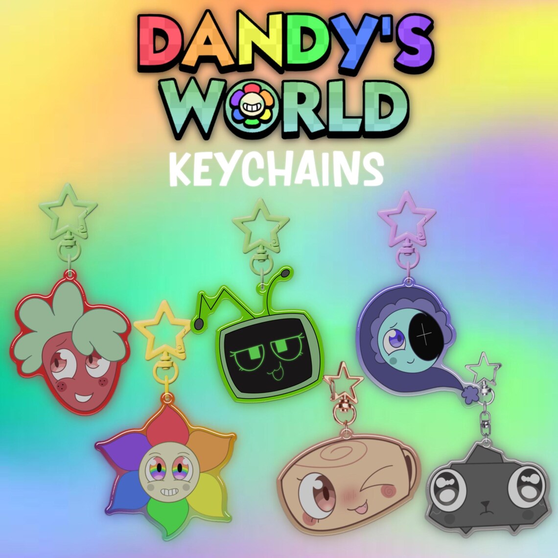 Dandy’s World Roblox Keychains - Etsy