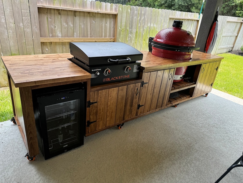 Custom Outdoor Kitchen Island, Grill Station, BBQ Cart - Etsy