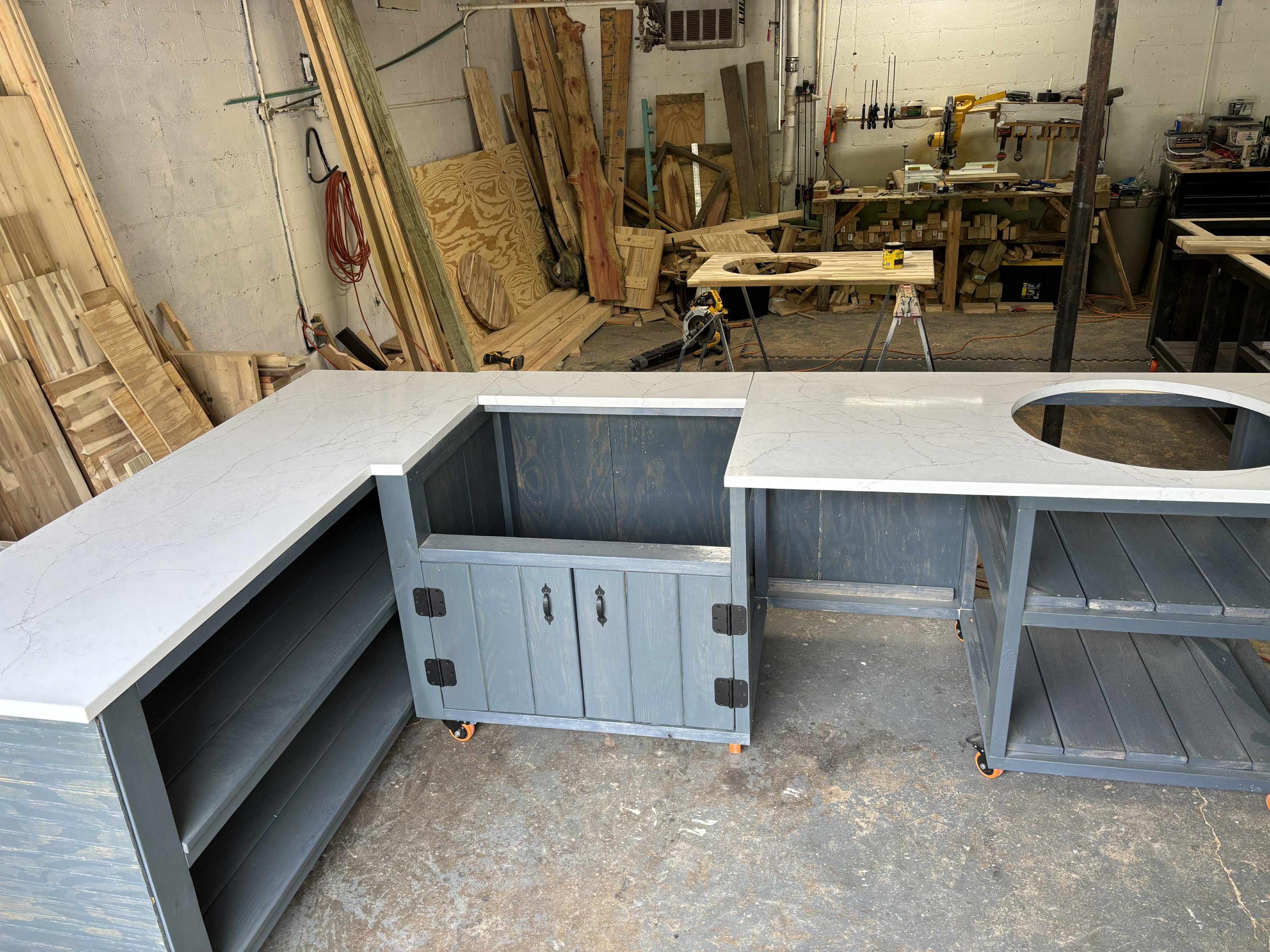 Custom Outdoor Kitchen, Grill Station, BBQ Cabinet, Granite - Etsy