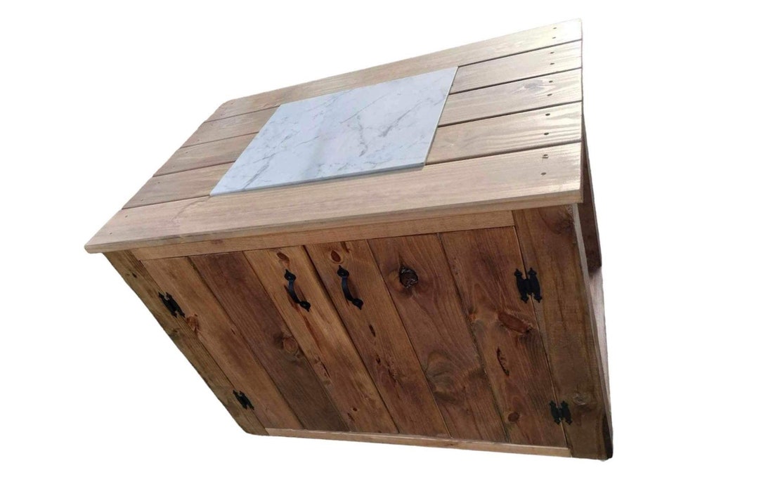 Custom Outdoor Kitchen Island, Butcher Block Top - Etsy